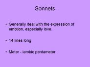 Ppt Sonnets Powerpoint Presentation Free To View Id 119e92 Zwjly