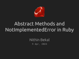 Abstract Methods And Notimplementederror In Ruby