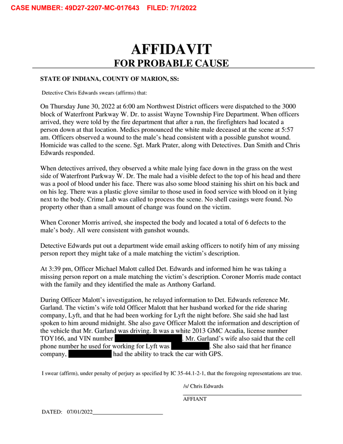 Devin Powell Probable Cause Affidavit Documentcloud