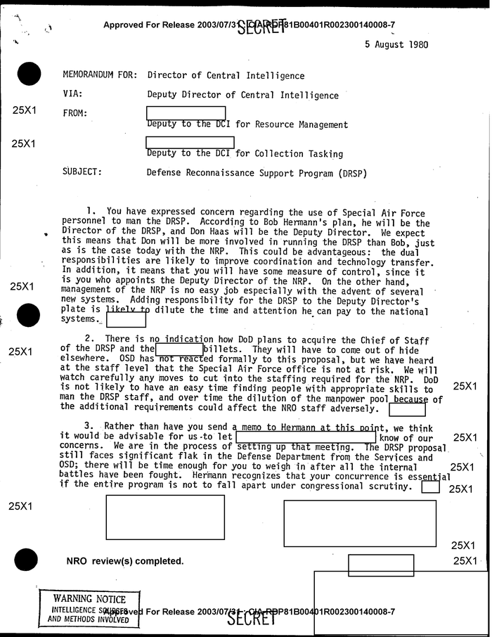 Defense Reconnaissance Support Program Drsp Documentcloud