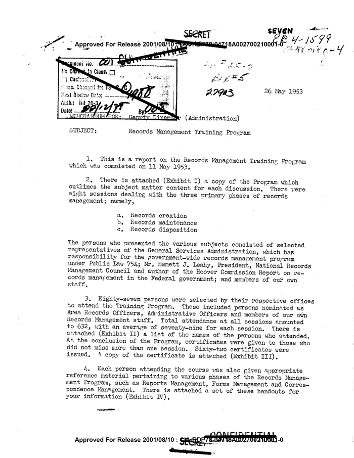 Records Management Training Program Documentcloud