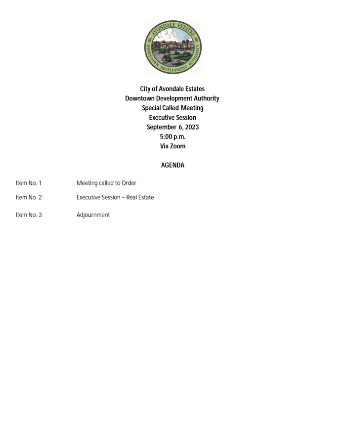 Downtown Development Authority Executive Session Documentcloud