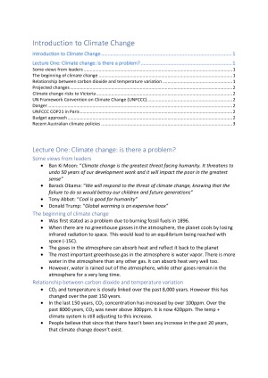 Introduction To Climate Change Studentvip