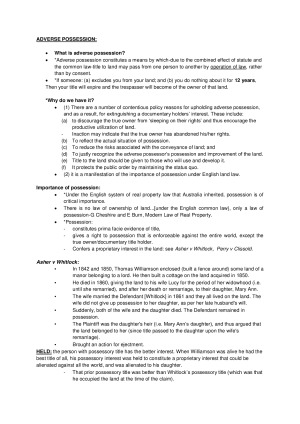 Property Law Notes Studentvip