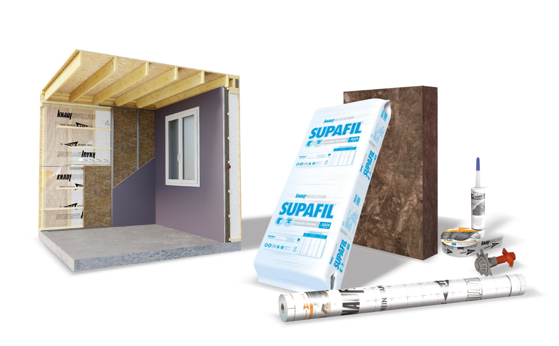 Isolation Thermo Acoustique Des Murs Supafil Timber Frame 034 Knauf