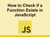 How To Check If A Function Exists In Javascript