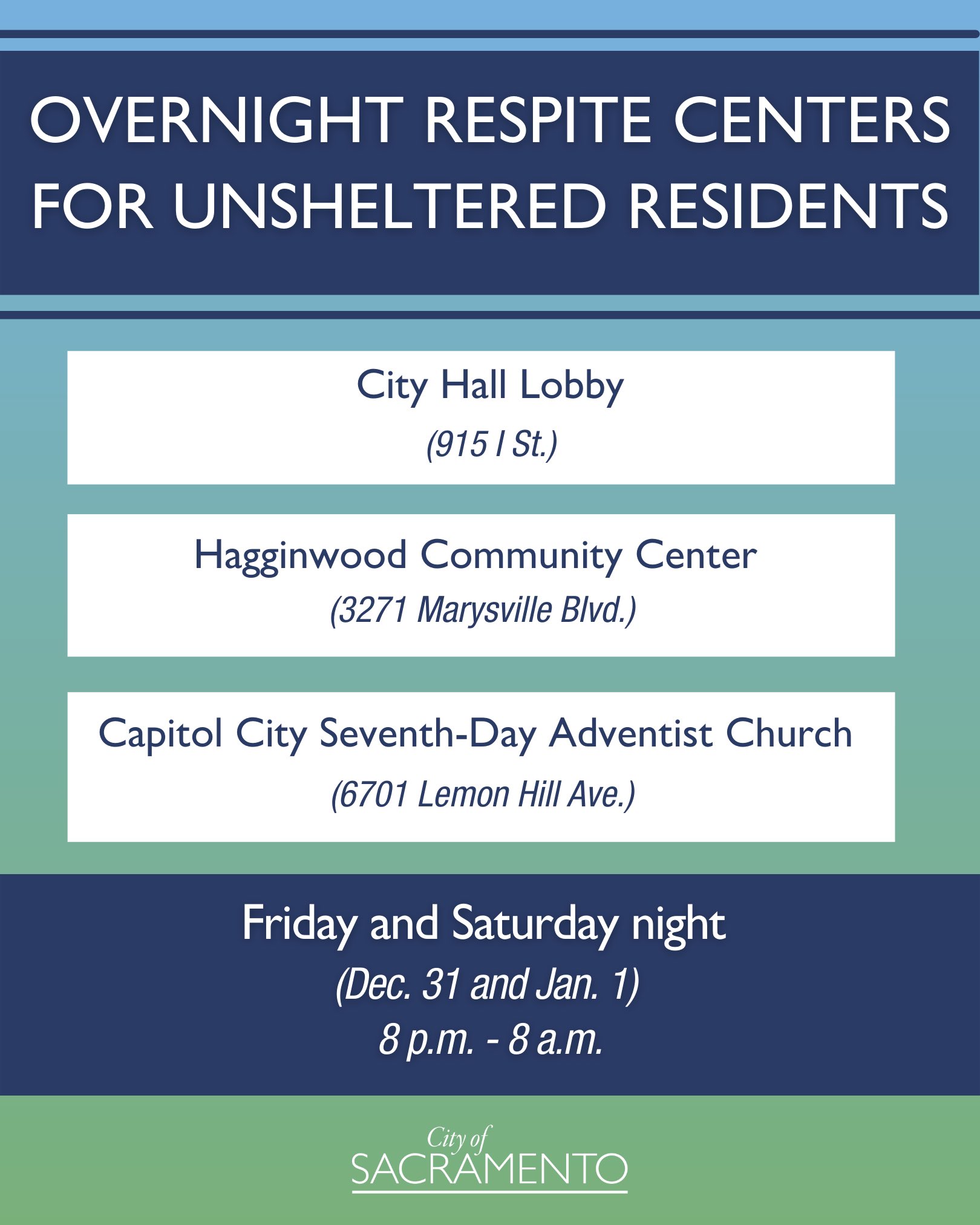 Overnight Respite Centers for Unsheltered Residents - The Sacramento ...
