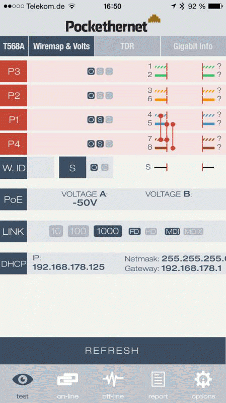 Kabeltest mit Pockethernet - Specialization is for insects