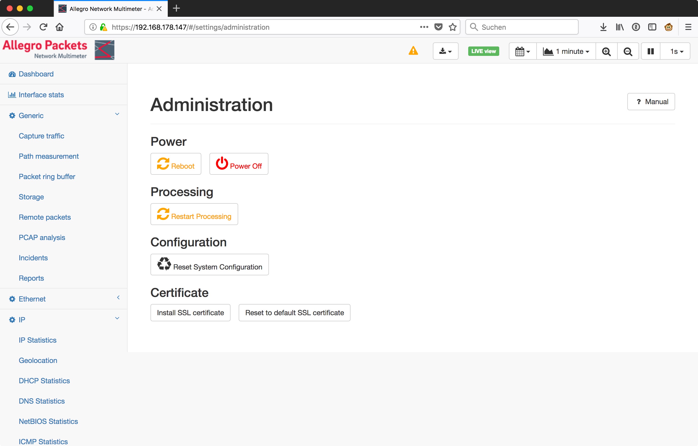 Allegro_Network_Multimeter_-_Administration - Specialization is for insects