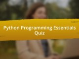 Python Programming Essentials Quiz Saltedandhung Sg