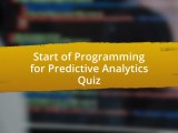 Programming For Predictive Analytics Quiz Saltedandhung Sg