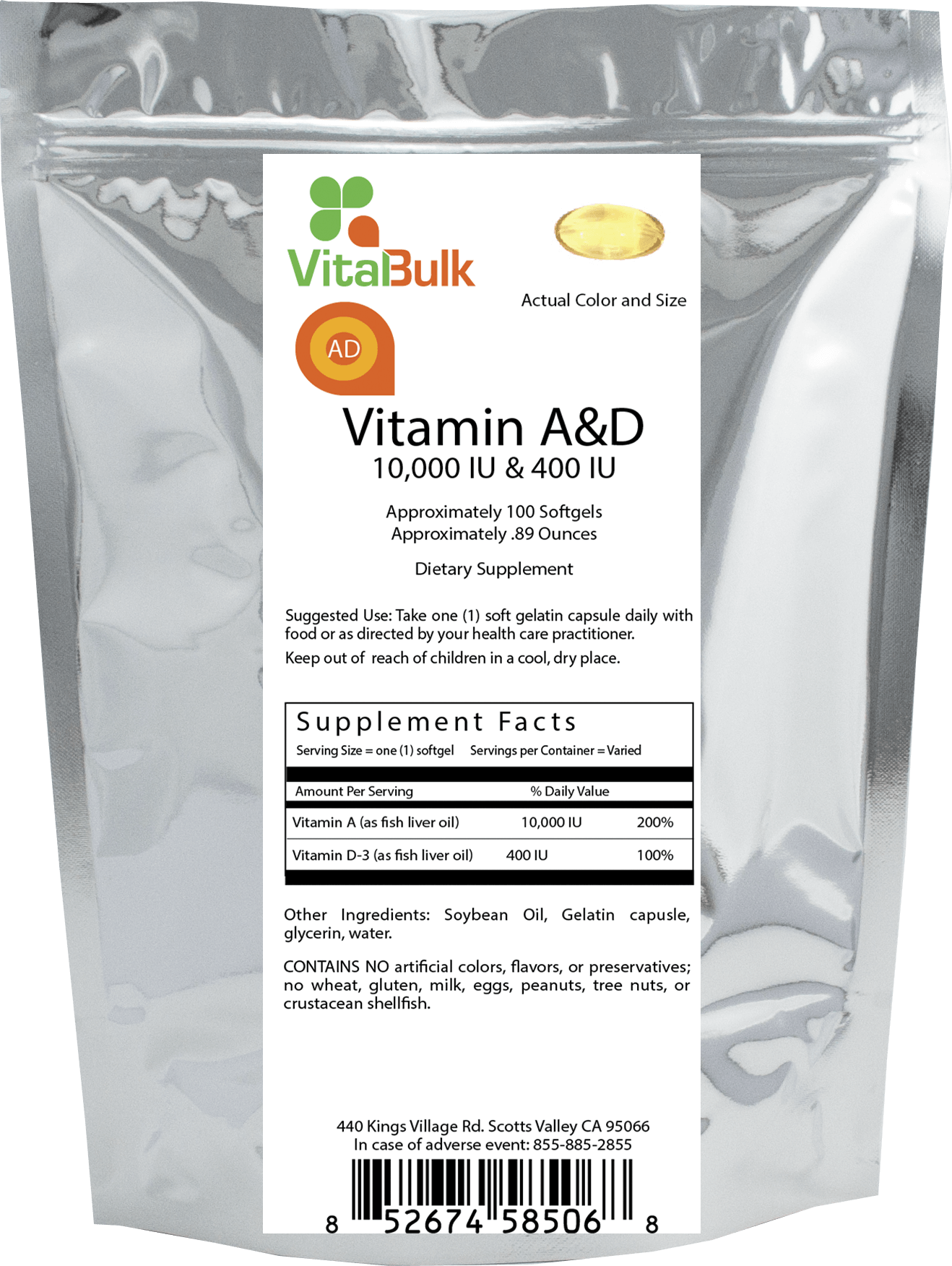 A&D Vitamina 10,000/400 IU - Saludmex