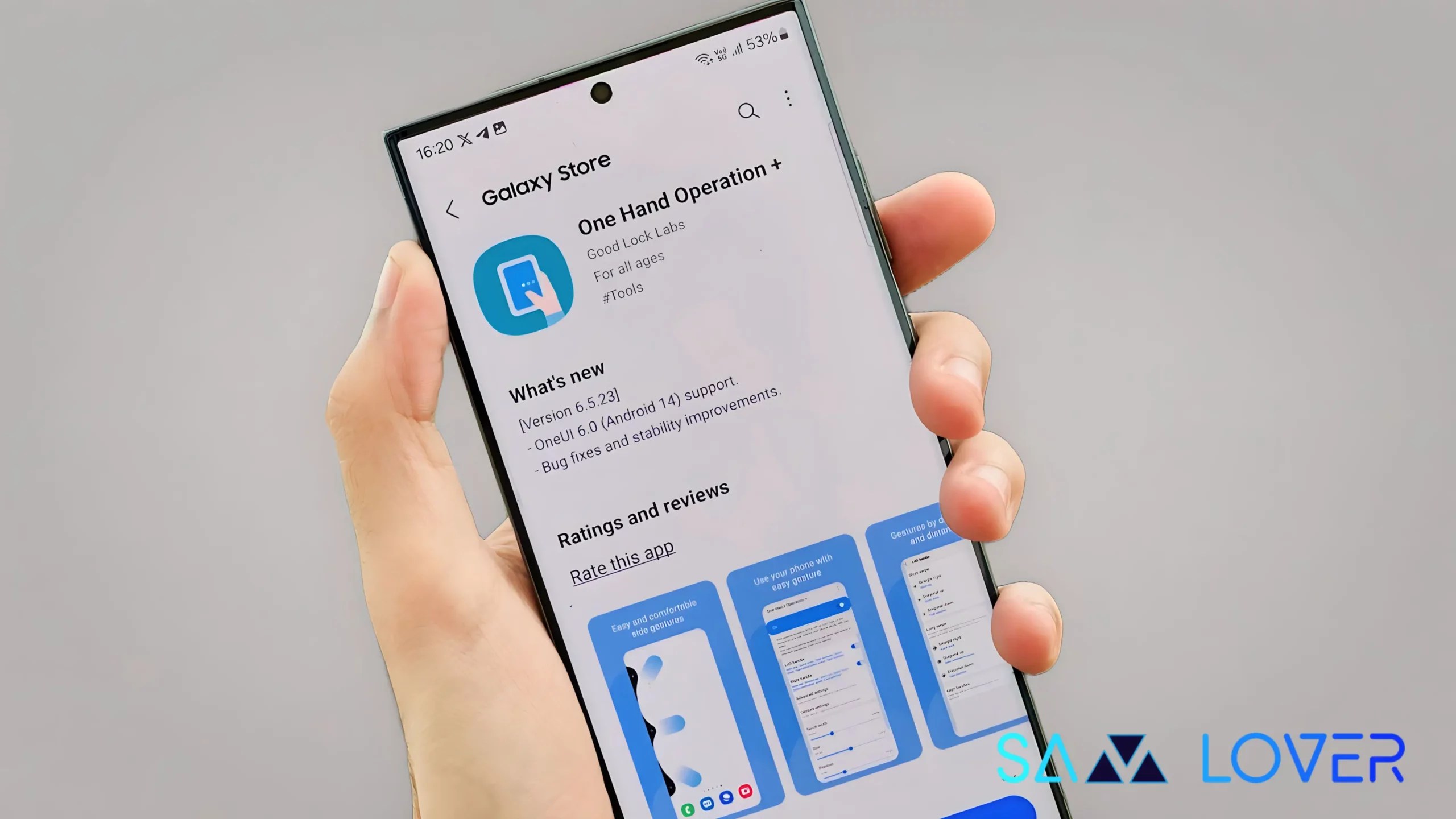 Samsung One Hand Operation+ update brings One UI 6.0 & Android 14 support