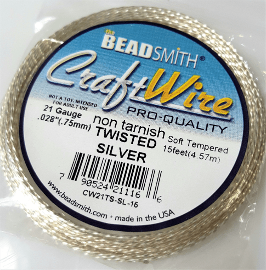 21g Twisted Craft Wire, Silver - Sands Of Time Designs