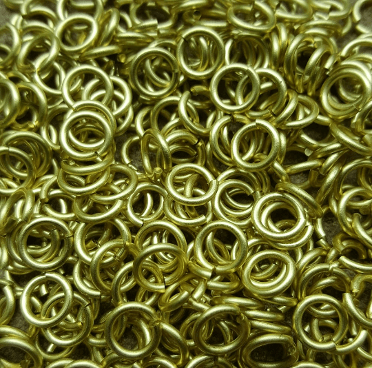 Raw Brass Saw Cut Open JUMP RINGS 6mm ID, 1.5mm Wire, 10 Grams - Sands ...