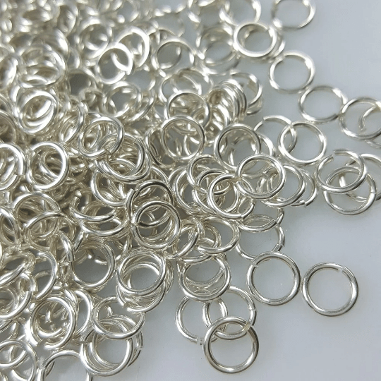 4.5mm ID, 18 Gauge/1mm Sterling Silver Saw Cut Open JUMP RINGS - Sands ...