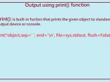 Output Using Print In Python