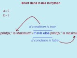 Short Hand If Else Statement In Python