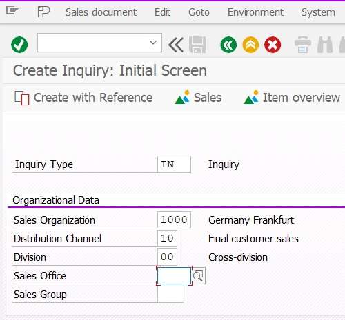 Creation Of Inquiry In SAP Sales And Distribution - SAPBoost.Com