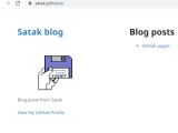 Github Pages Satak Blog