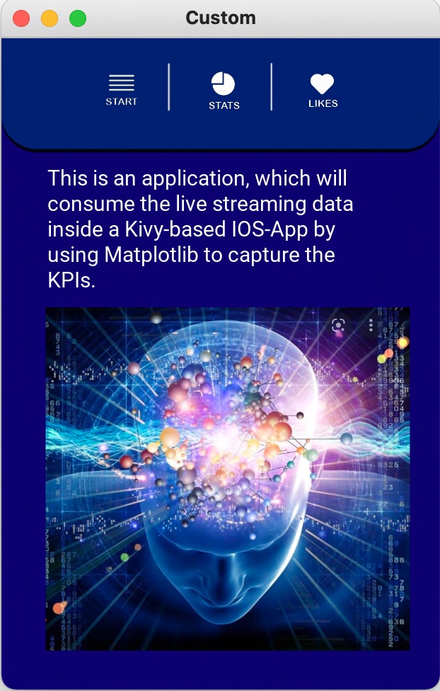 Real Time Matplotlib View From A Streaming Data Built Using Python And Kivy Based Ios App