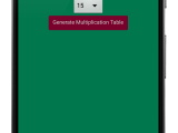 Multiplication Table Generator Android Application A Reference