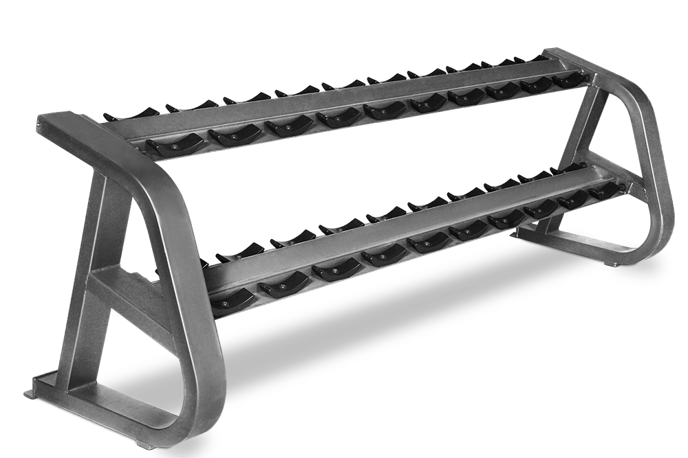 Dumbbell Rack (2 Tier) Round Dumbbells - Savage Gears