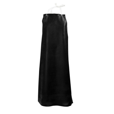 Black Nitrile Rubber Bib-Style Apron Full Length | SB Simpson Group