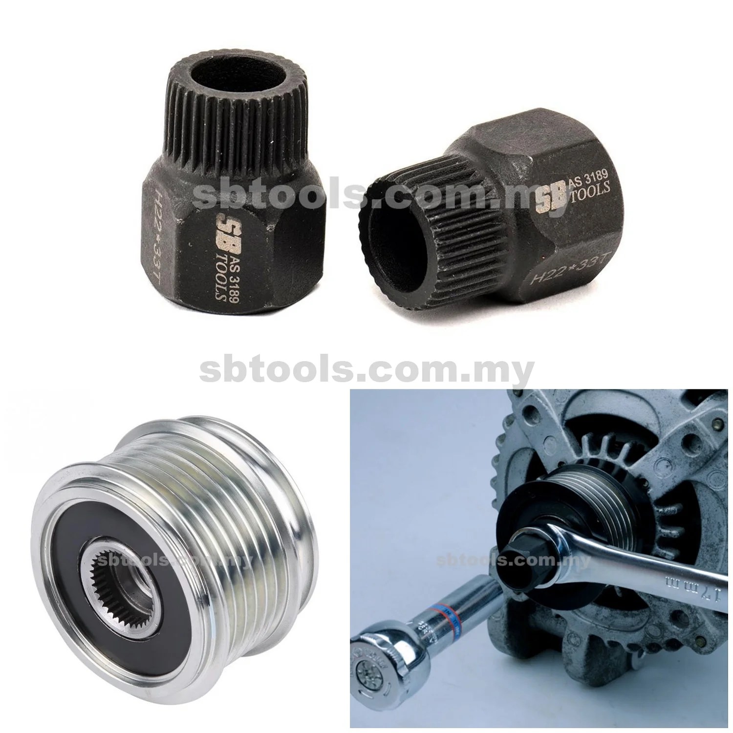 Sb Tools Alternator Pulley Socket 19mm Cabinet Tool Set Garage