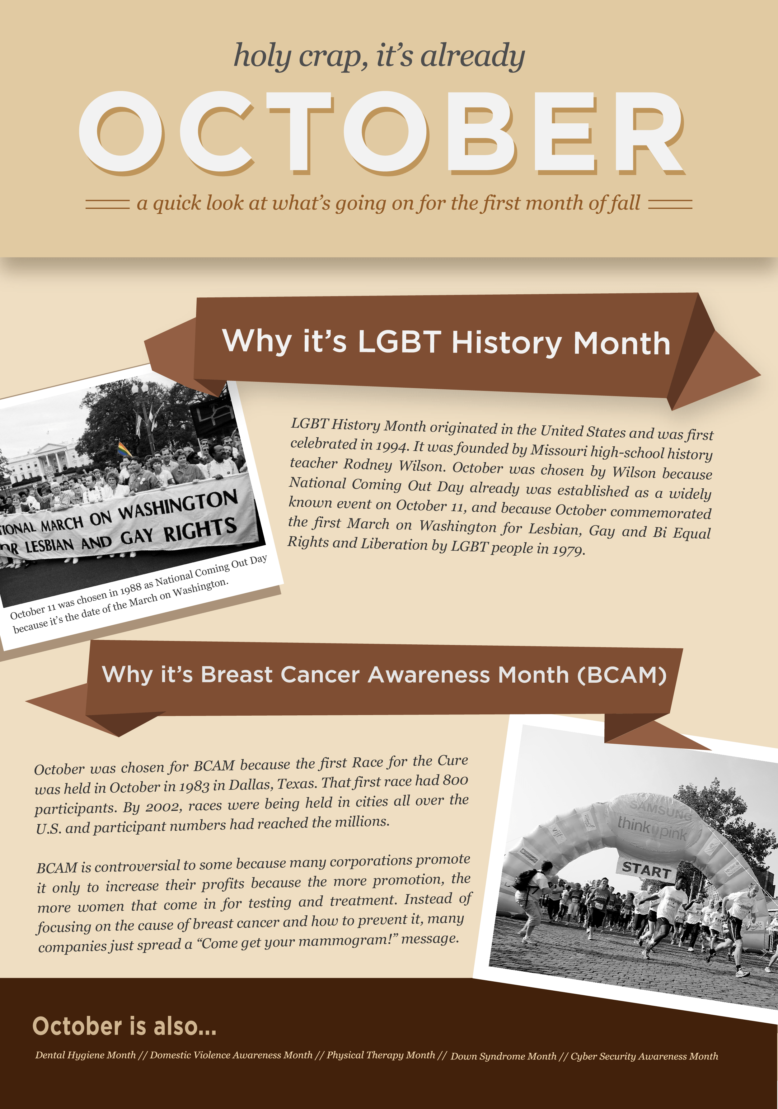 Be aware: October is awareness month – District