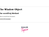 Window Object In Javascript Scaler Topics