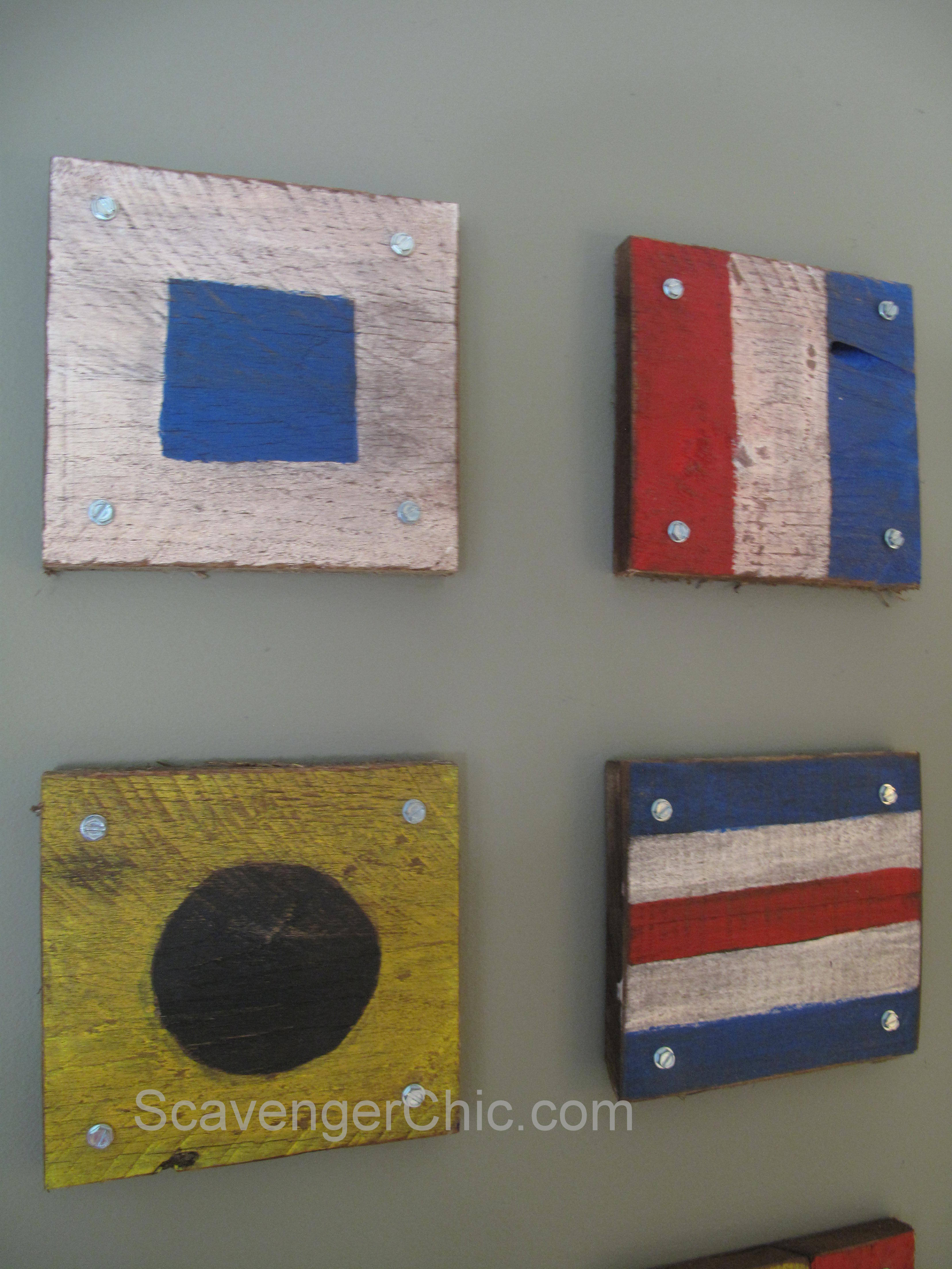 DIY Pallet Signal Flags/ Beach Decor - Scavenger Chic
