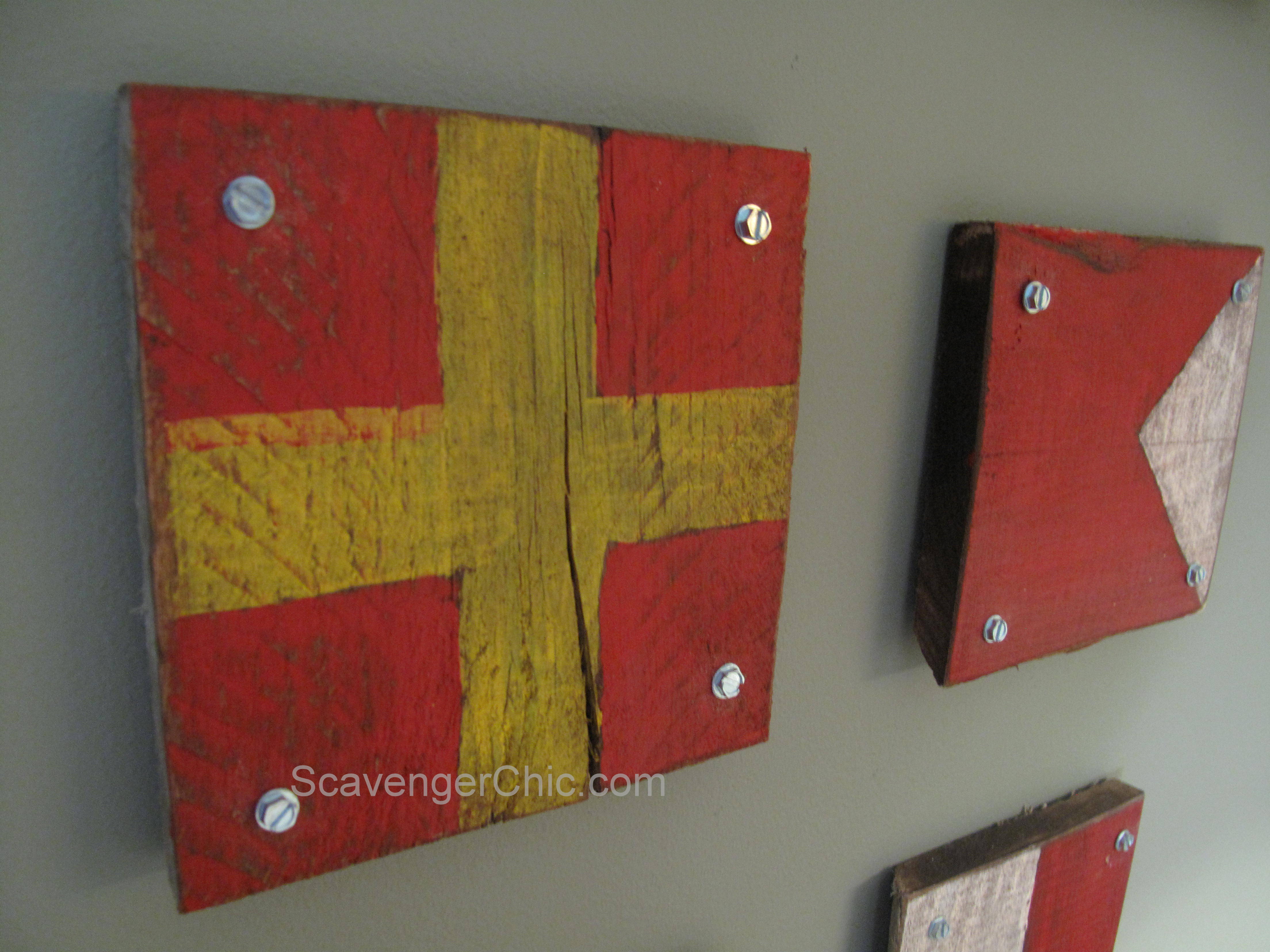 DIY Pallet Signal Flags/ Beach Decor - Scavenger Chic