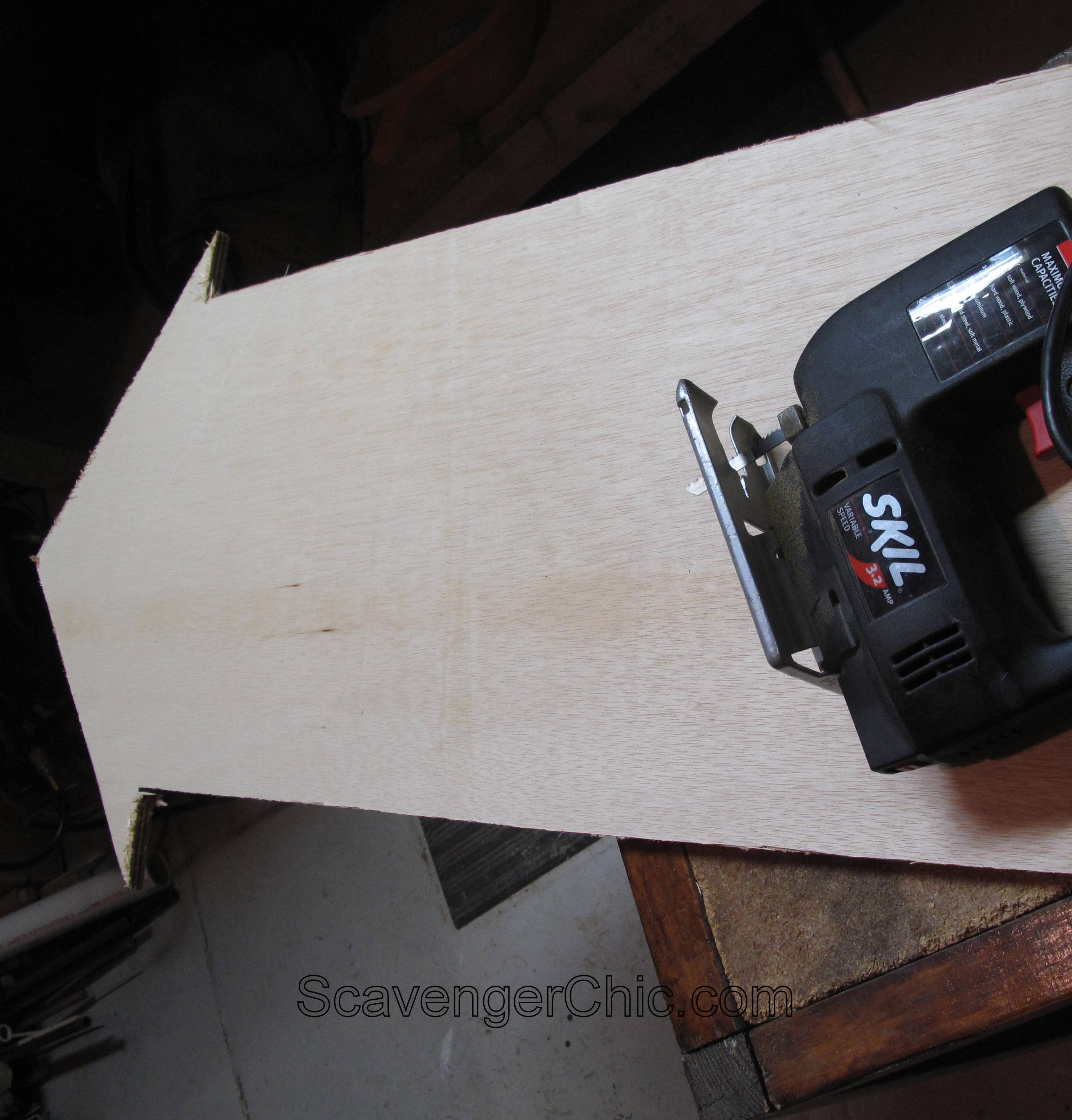 Pallet Wood Open Sign with Lights diy - Scavenger Chic