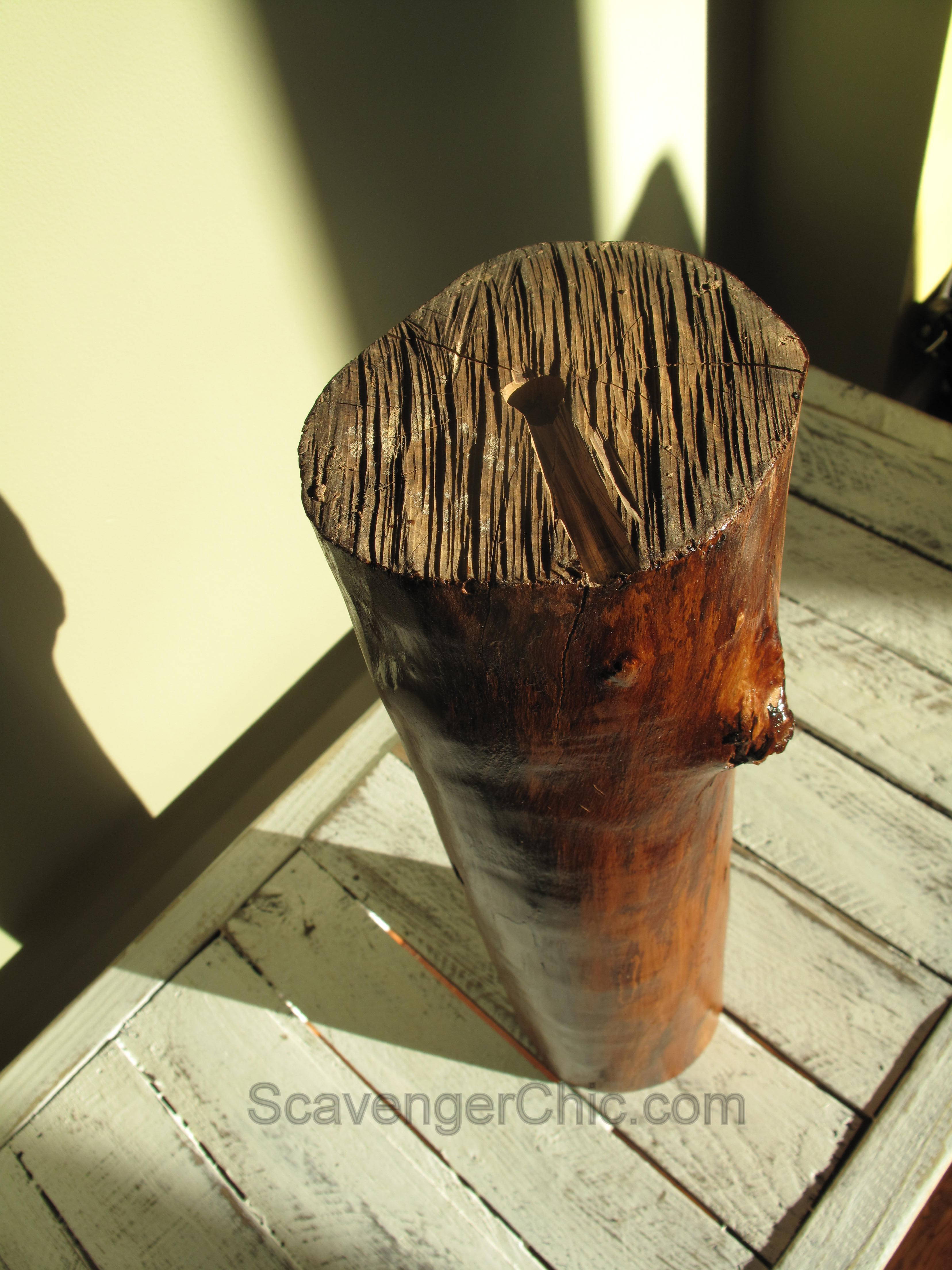 Make it Yourself, a Lamp made from a Log - Scavenger Chic
