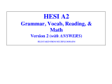 Hesi A2 Grammar Vocab Reading Math Version 2 With Answers