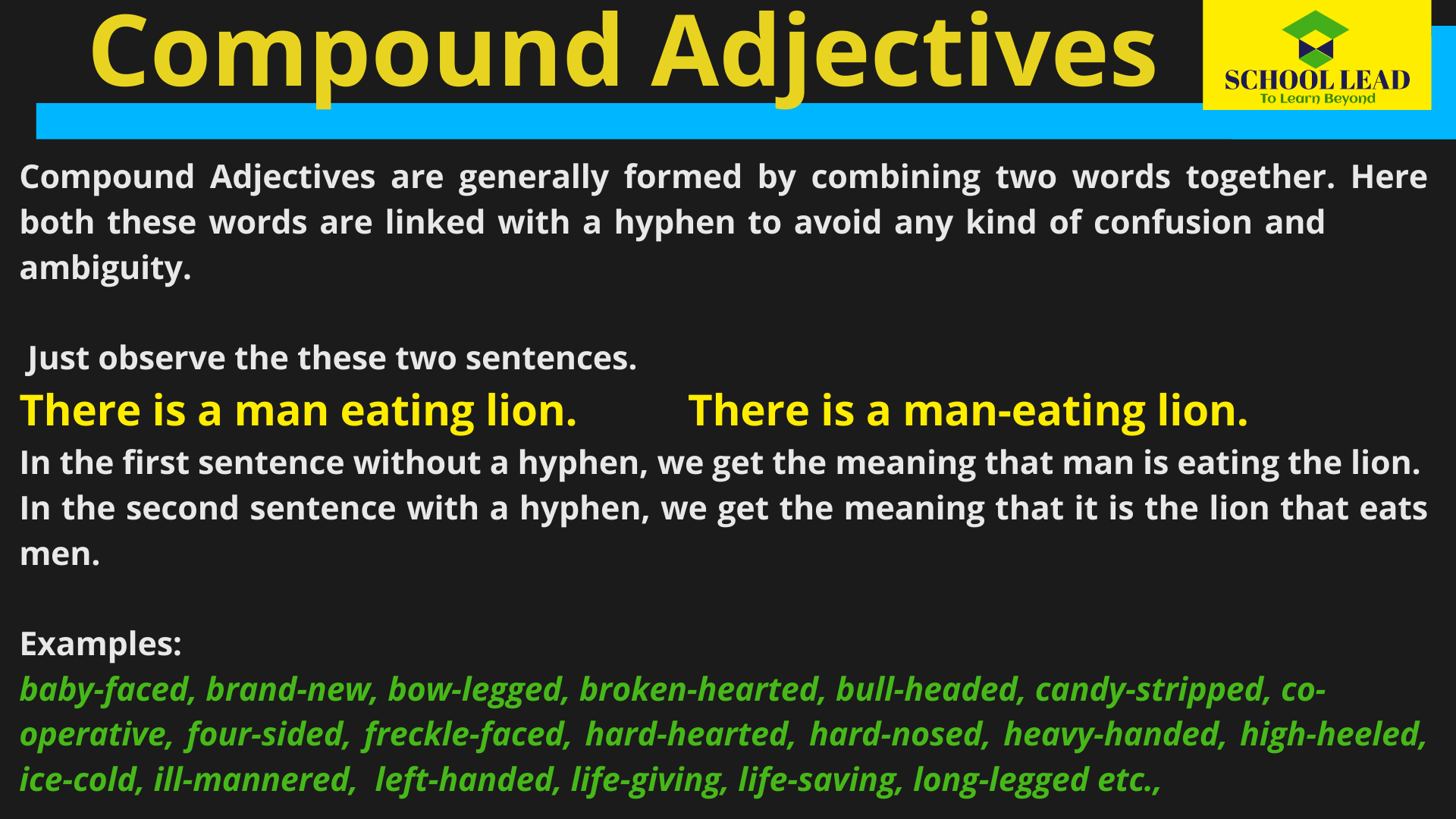 Compound Adjectives Worksheet : Compound Adjectives Poster Primary ...