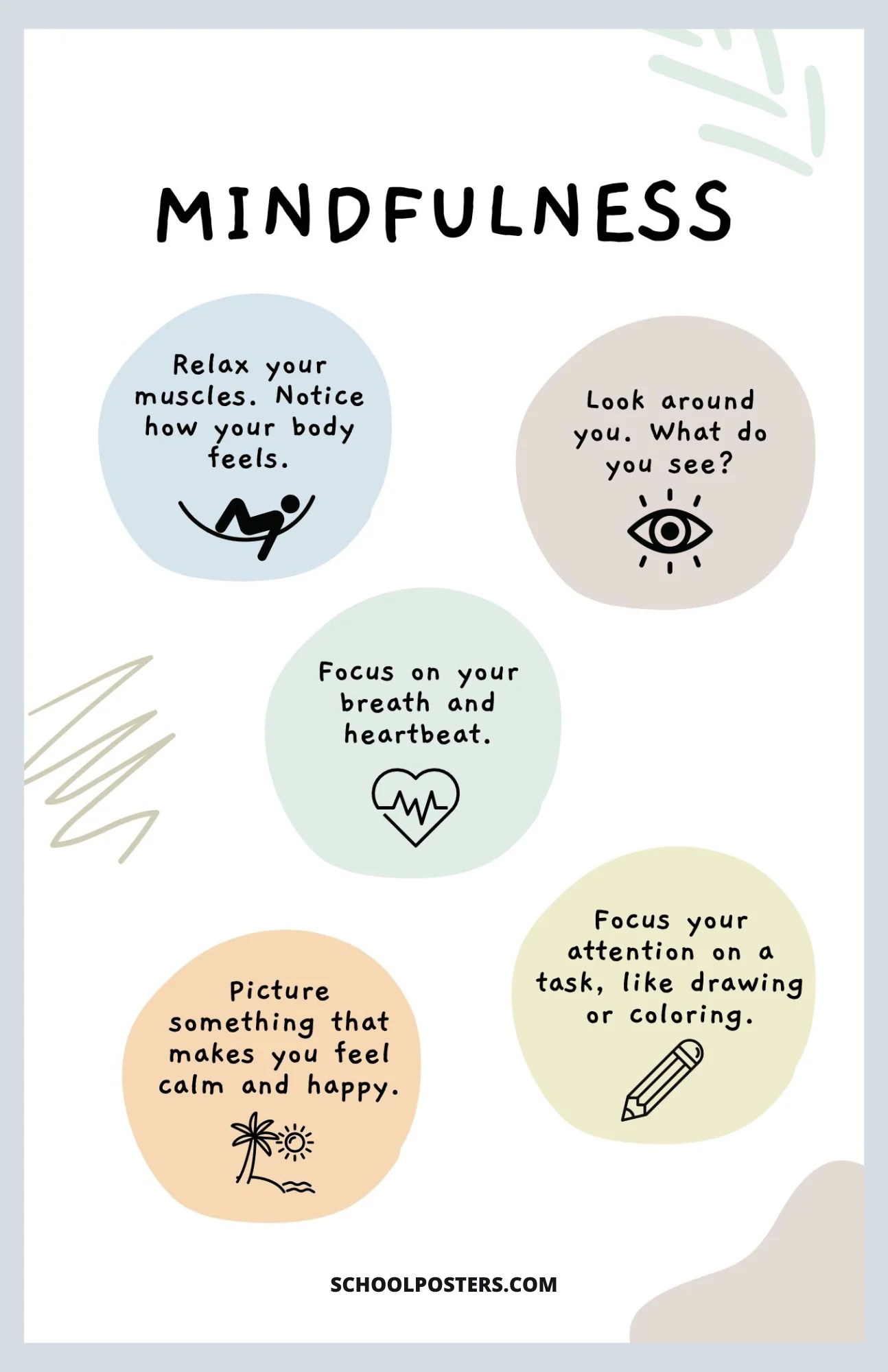 Mindfulness Poster Schoolposters Llc
