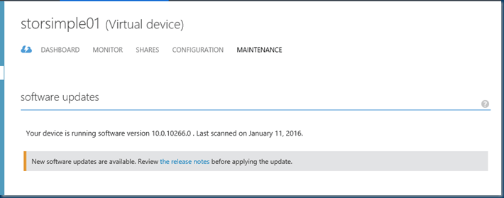 Azure StorSimple Manager the on-premises StorSimple Virtual Array image ...