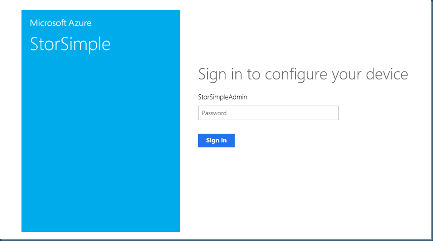 Azure StorSimple Manager the on-premises StorSimple Virtual Array image ...