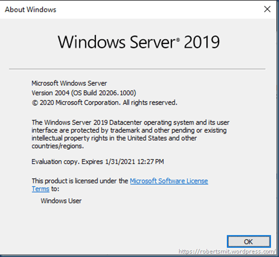 Windows Server LTSC vNext Preview Build 20206 #SMB #WindowsServer # ...