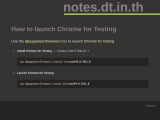 How To Run Chrome For Testing Dt In Th