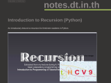 Introduction To Recursion Python Dt In Th