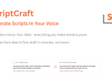 Scriptcraft Generate Scripts In Your Voice