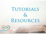 Tutorials Resources Scripture Notes