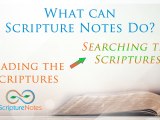 What Can Scripture Notes Do Scripture Notes