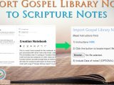 How To Import Gospel Library Notes To Scripture Notes Scripture Notes