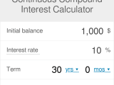 Continuous Compound Interest Formula