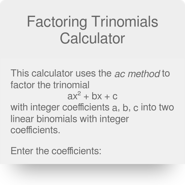 How To Solve An Equation By Factoring On A Calculator - Tessshebaylo
