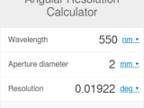 Angular Resolution Calculator Omni